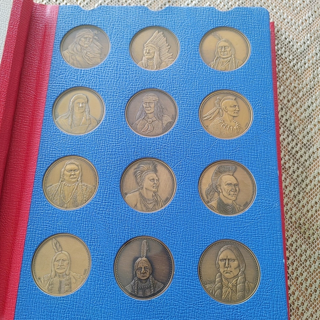 Native American Leaders Medals Coins Set 49 Unique Binder Osborne Mint ...