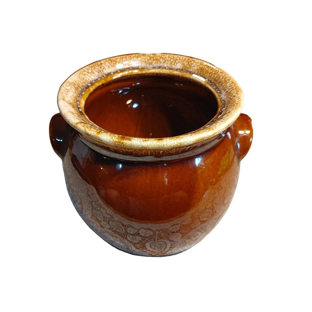 Purdy Pot Hull Oven Proof Brown Drip Mid Century Stoneware Mccoy Free ...