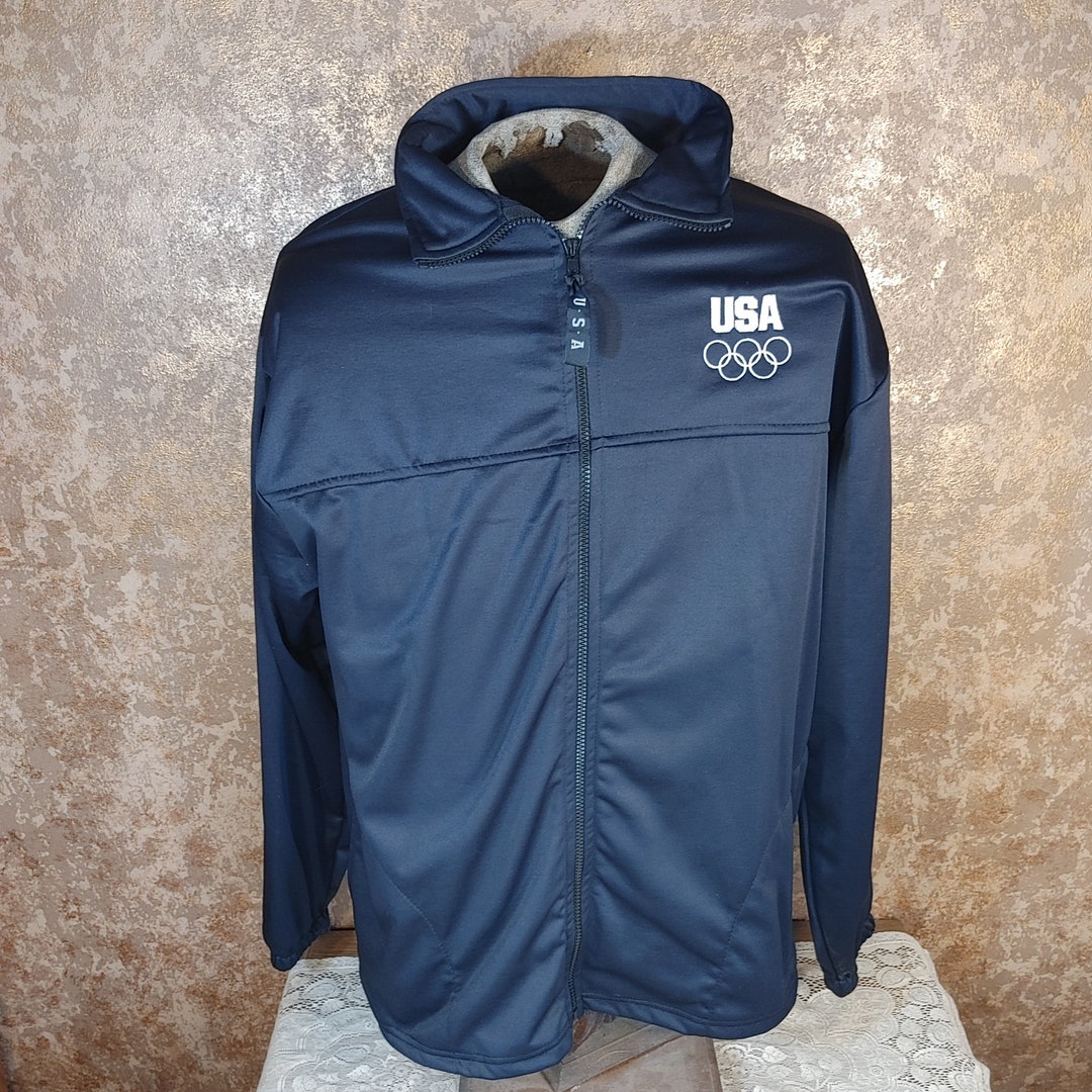 Olympic Outerwear Vintage Navy Blue Olympic Track Jacket XXL Free ...