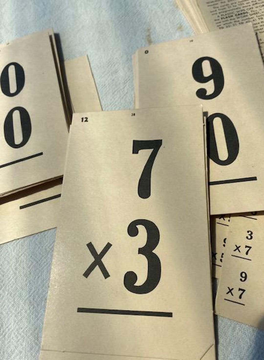 50 Vintage Flash Multiplication Cards Great for Junk Journals, Mixed ...