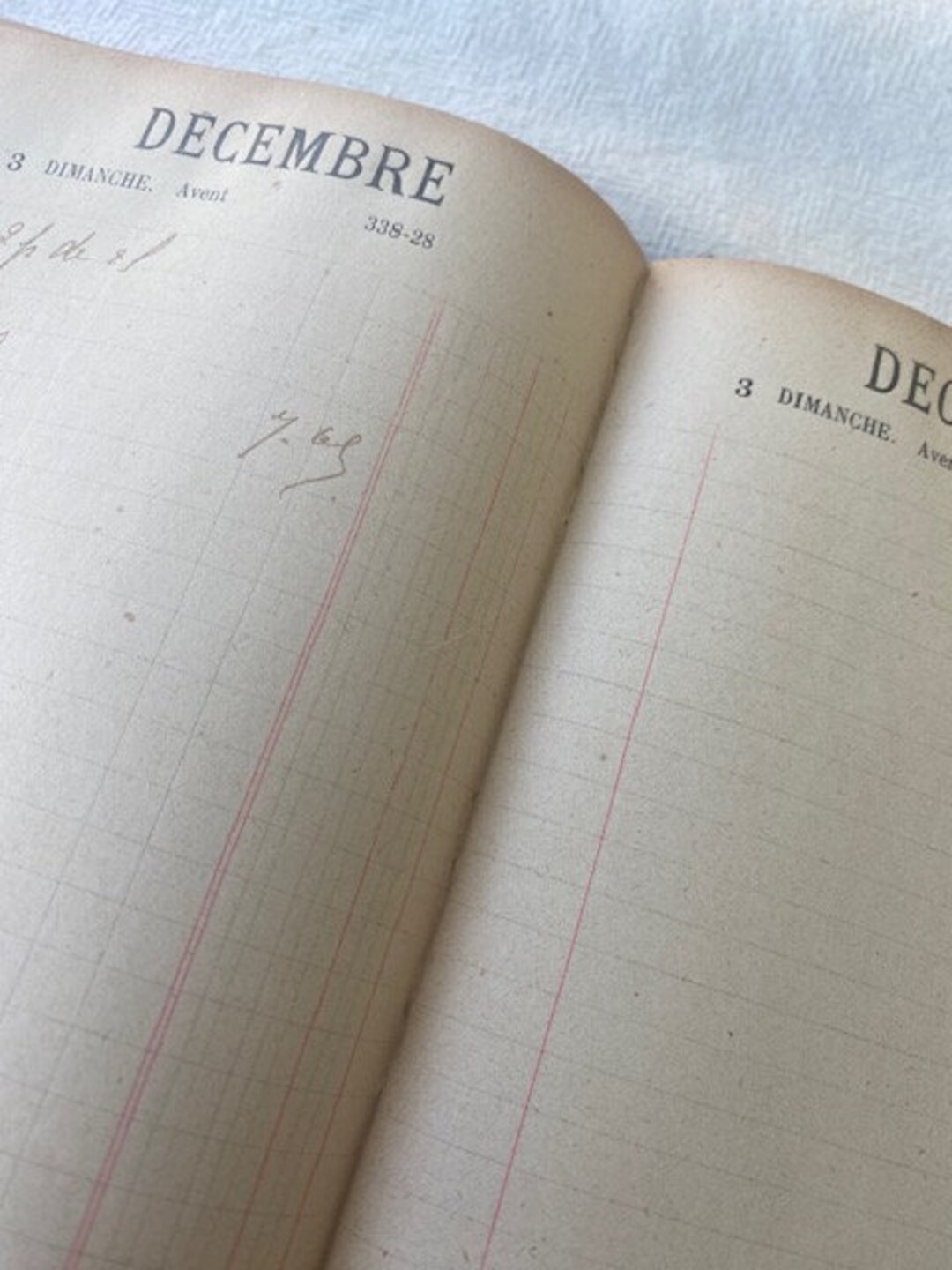 100 Year Old Vintage French Ledger Paper for Junk Journals, Shabby Chic ...