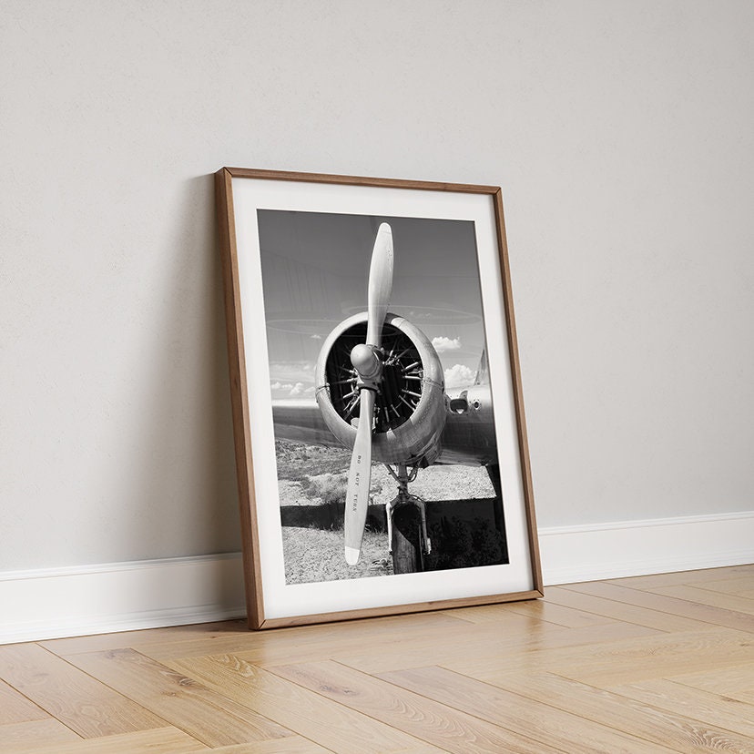 Vintage Aircraft Propeller Print, Aviation Wall Art - Etsy