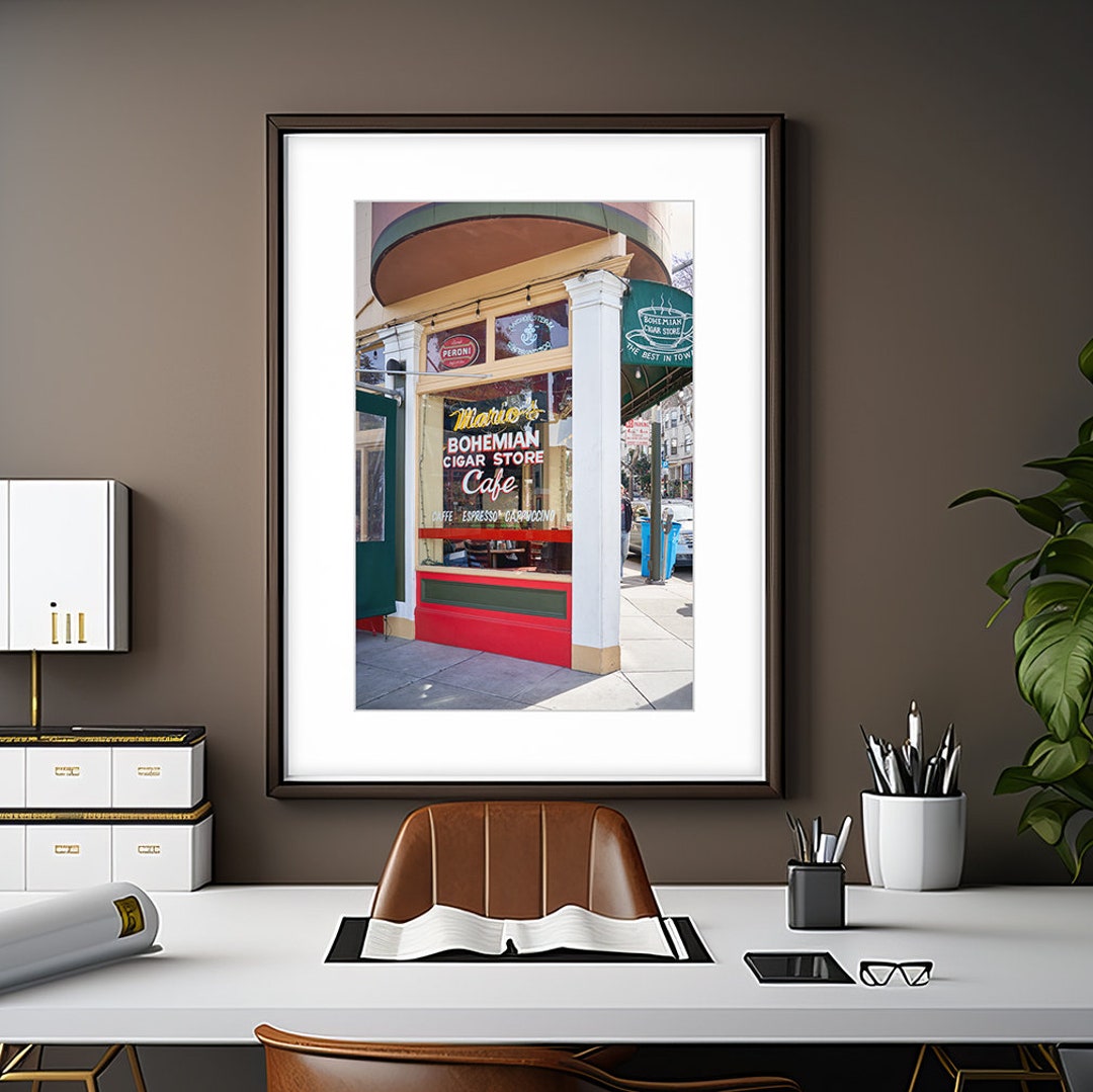 Marios Bohemian Cigar Store, North Beach San Francisco Vintage Wall Art ...