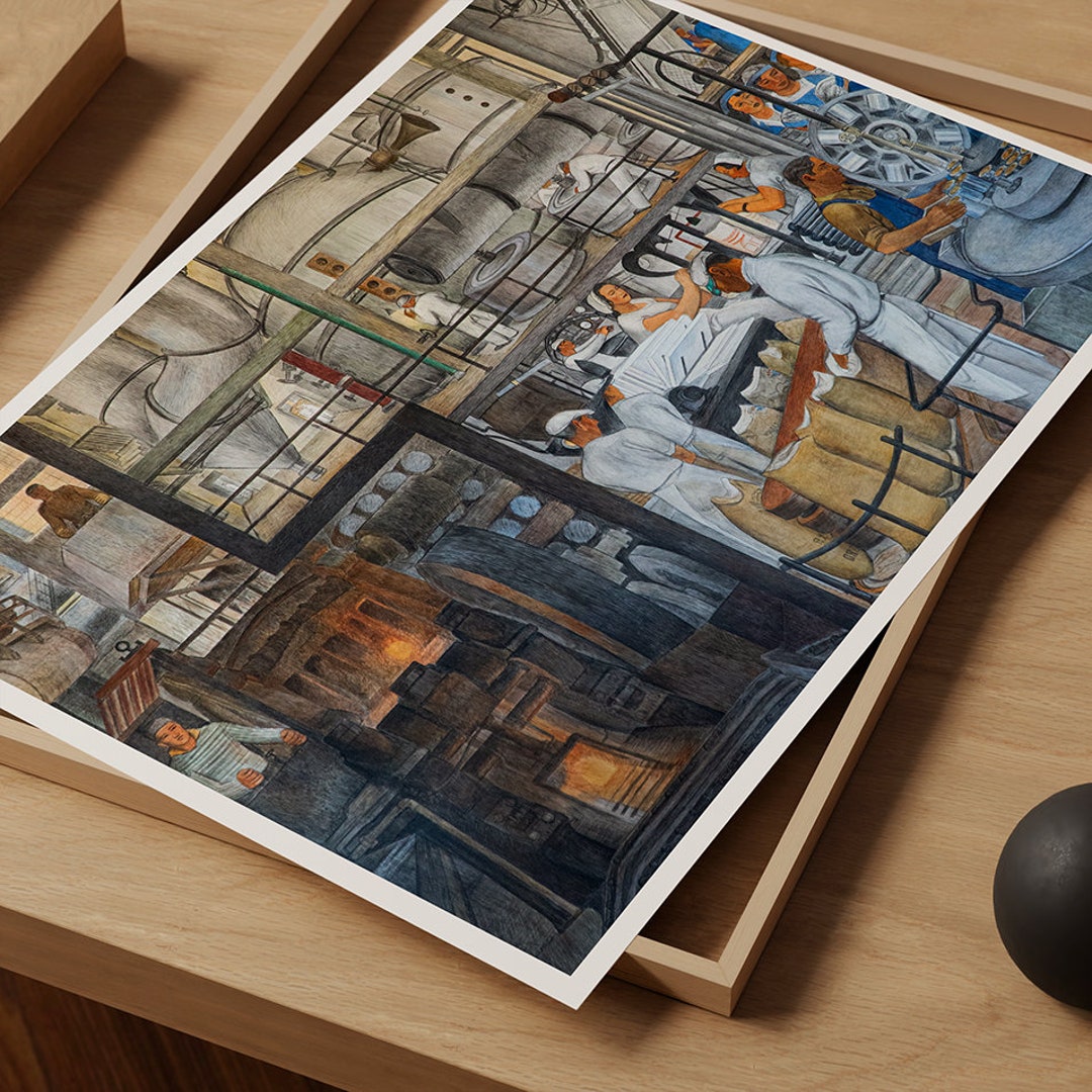 Coit Tower Mural Wall Art San Francisco, Coit Tower Fine Art Print ...