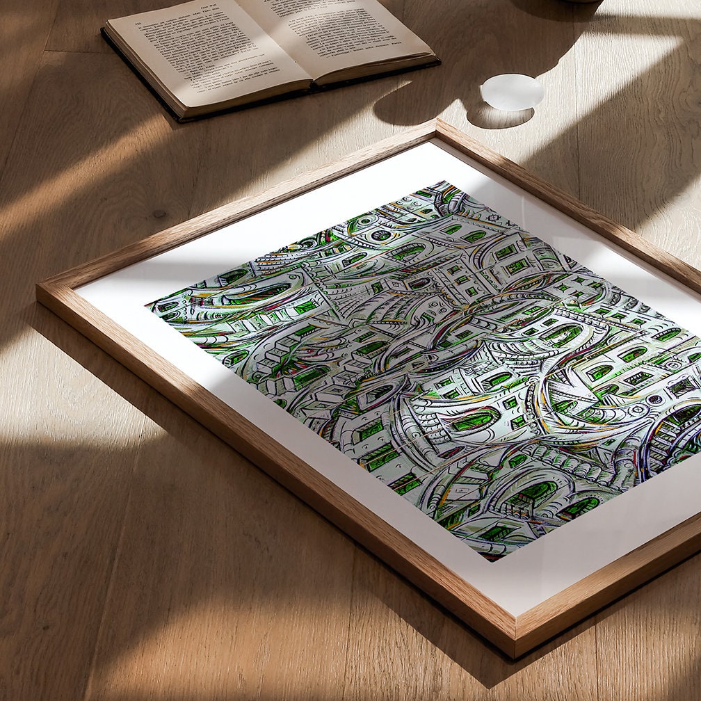 Escher-inspired Optical Illusion Mural Print – San Francisco Street Art ...