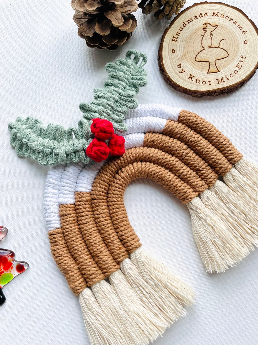Christmas Pudding Macrame Wall Hanging/christmas Wall - Etsy