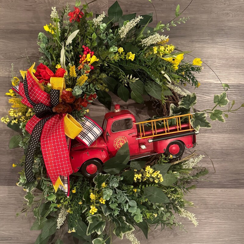 Firefighter Wreath - Etsy
