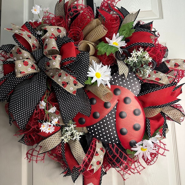 Ladybug Wreath - Etsy