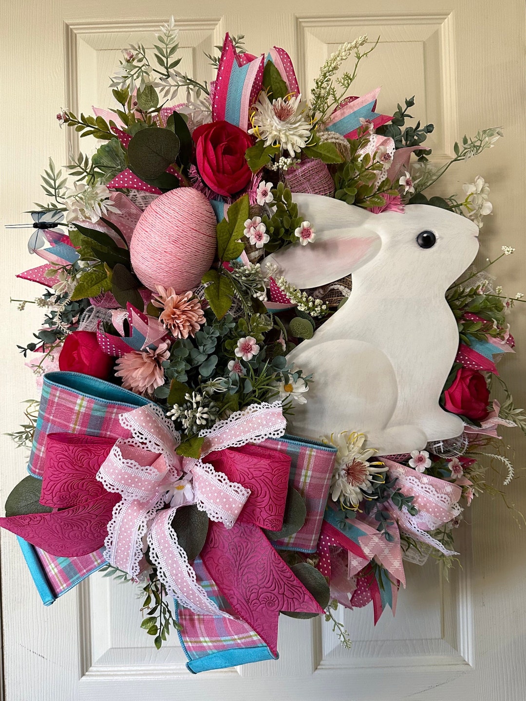Bunny Mesh Wreath - Etsy