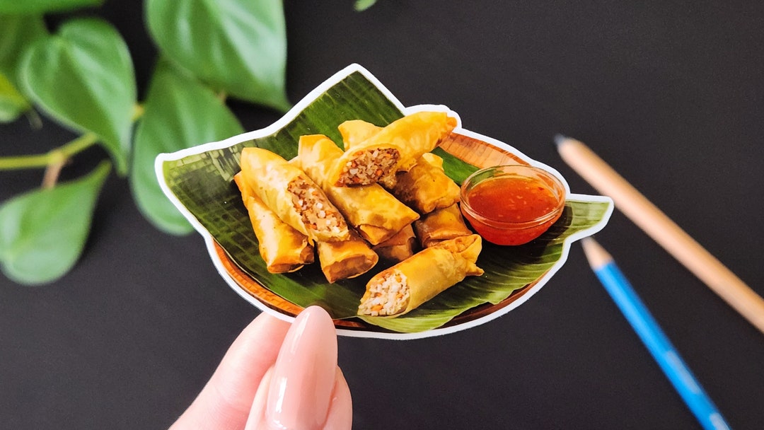 Lumpia Filipino Food Sticker | Waterproof | Vinyl Matte & Glossy ...