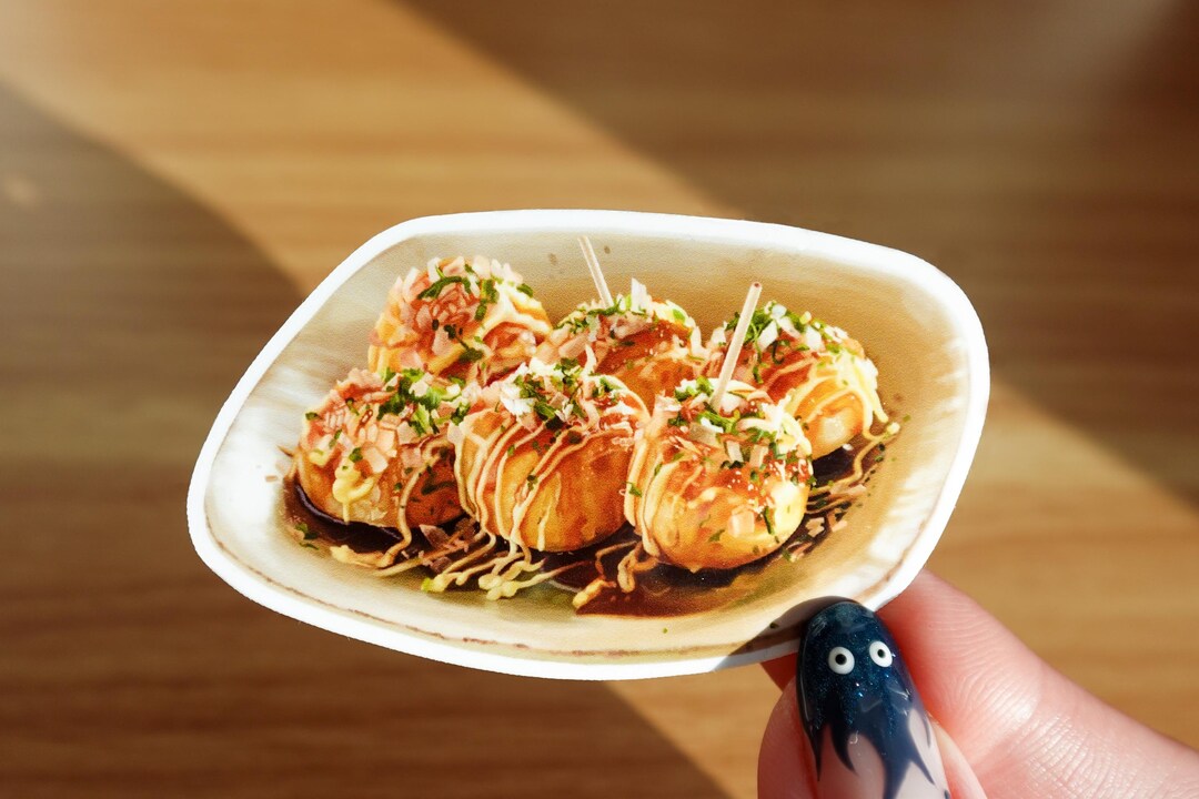 Takoyaki Japanese Food Sticker | Hand-painted Waterproof Vinyl | Matte ...