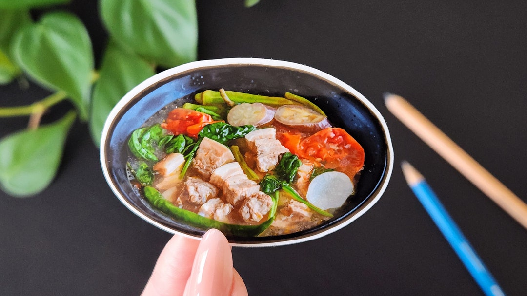 Sinigang Filipino Food Sticker | Waterproof | Vinyl Matte & Glossy ...