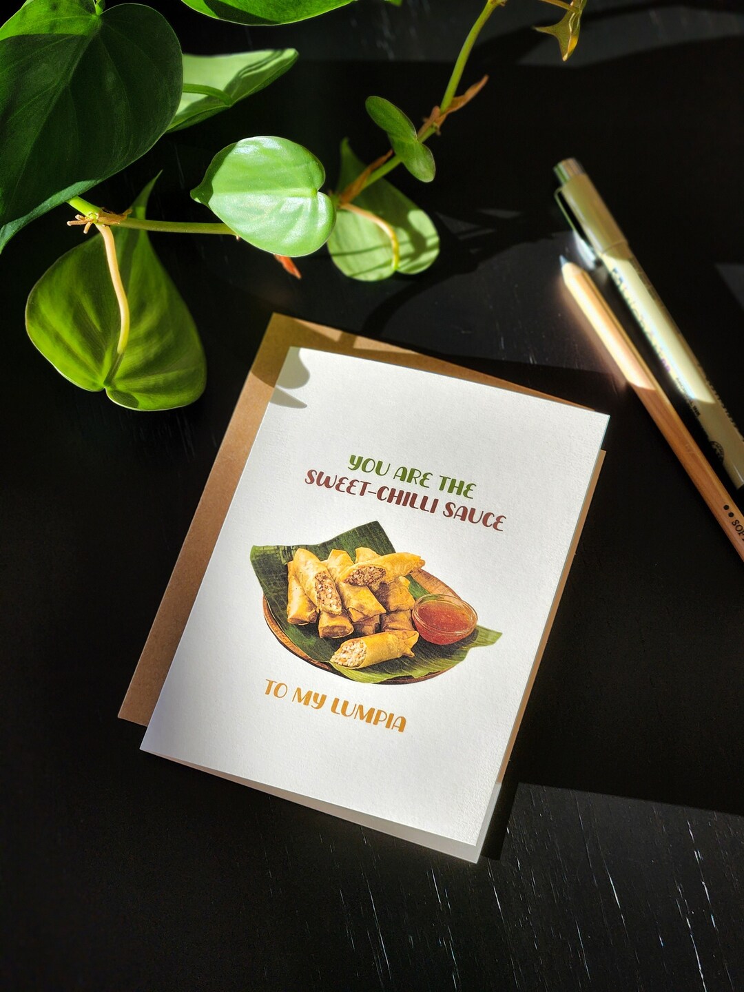 Lumpia Pun Greeting Card | Funny & Romantic | Filipino Food | Love ...