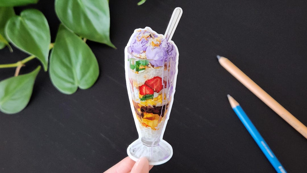 Halo-halo Filipino Food Sticker | Waterproof | Vinyl Matte & Glossy ...