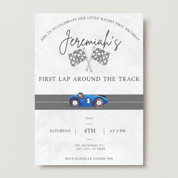 First Lap Around the Track Invitations - Etsy Singapore