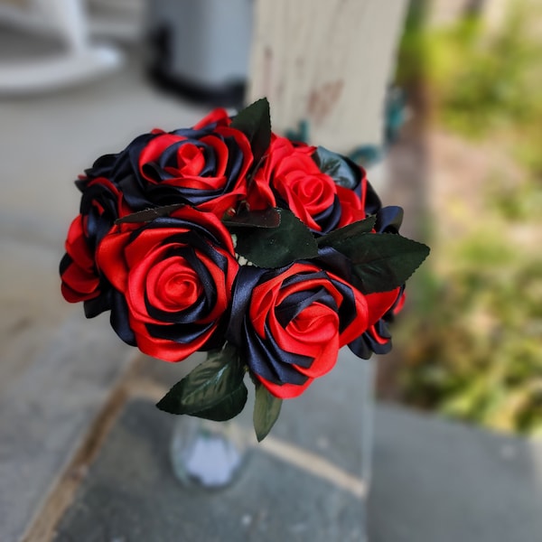 Ribbon Rose Bouquet - Etsy