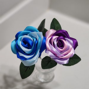 Mix and Match Custom Satin Ribbon Roses - Etsy