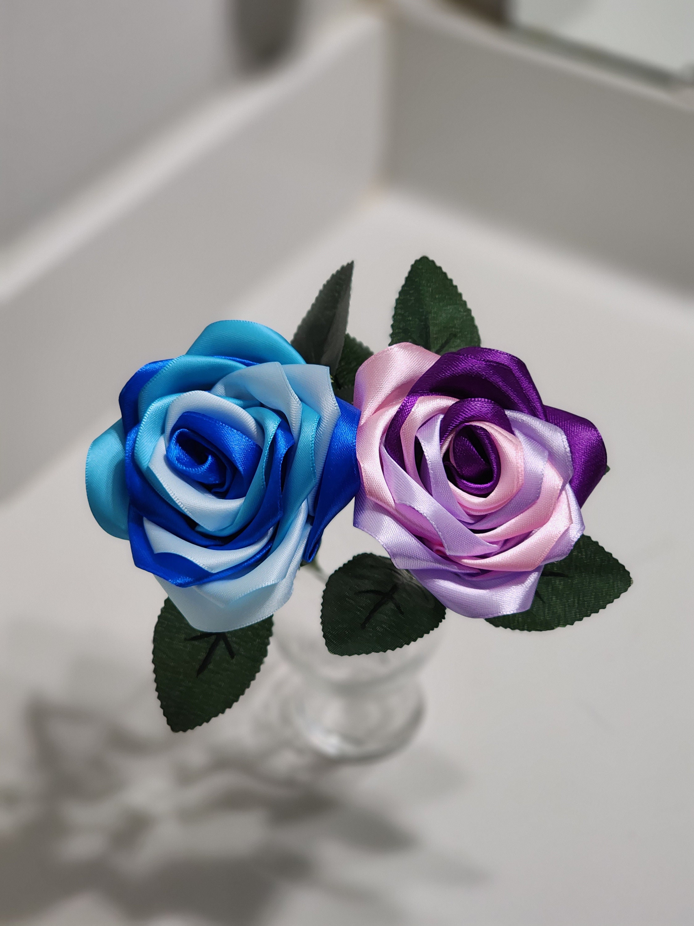 Mix and Match Custom Satin Ribbon Roses - Etsy