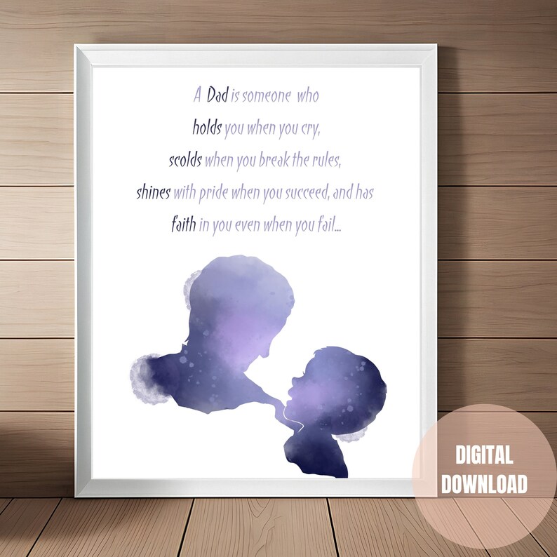 Father's Day Digital Printable Wall Art | A Unique and Heartfelt Gifts ...