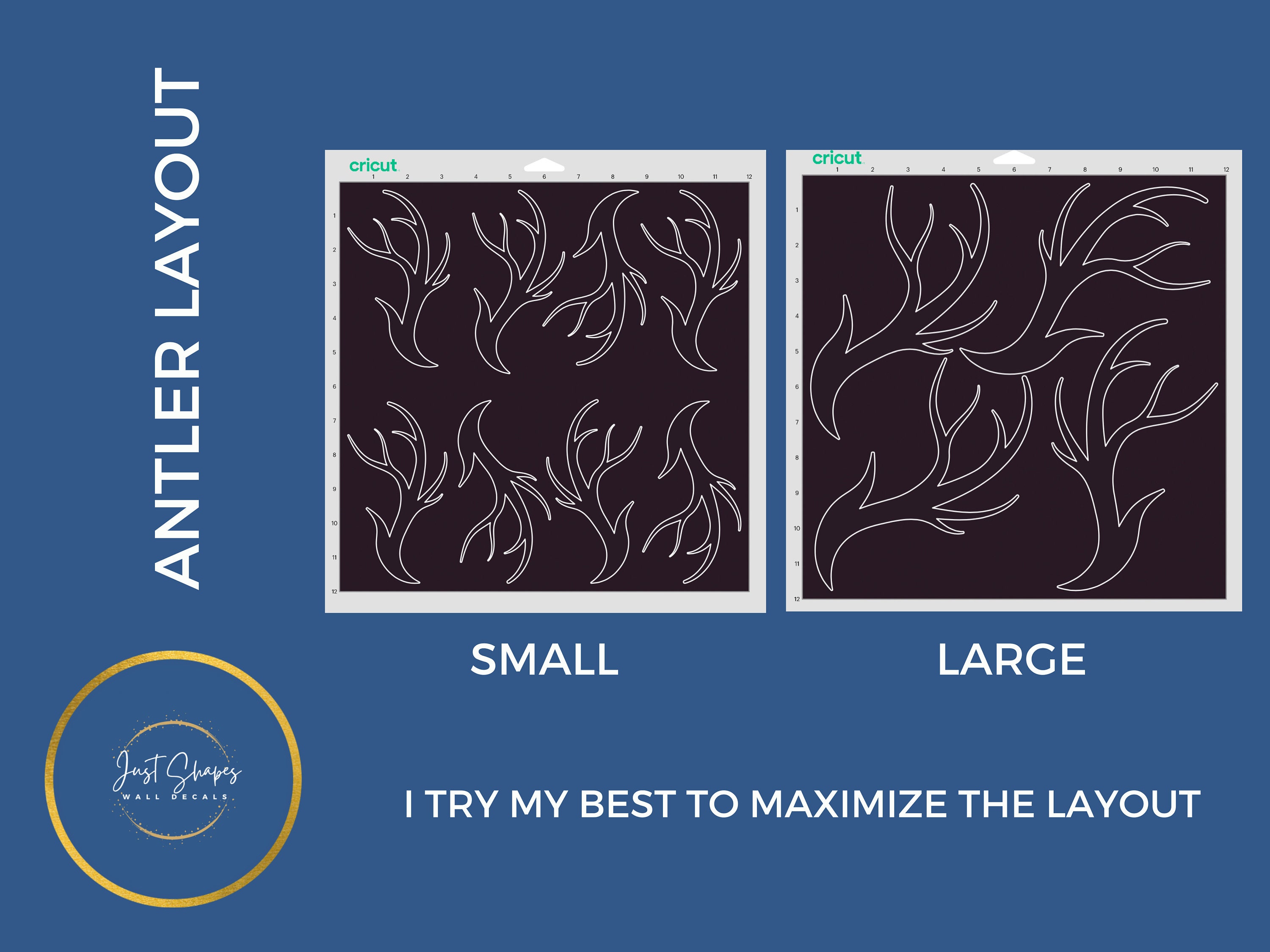 Antler Wall Decals Vinyl Wall Decal, Removable Wall Stickers - Etsy