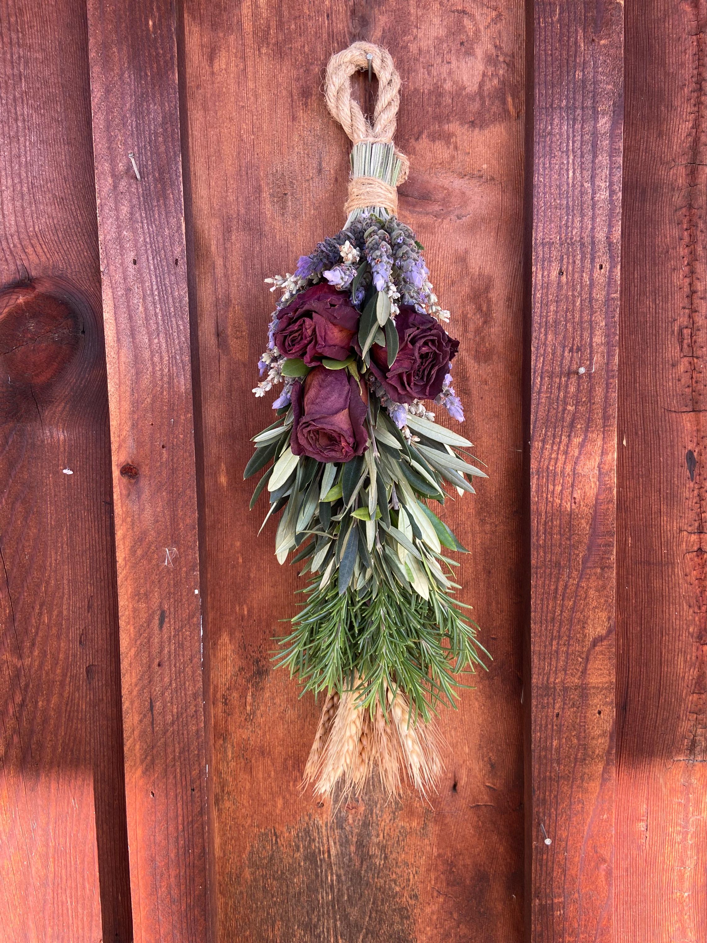 Botanical Herb Swags With Lavender, Rosemary & Roses Grown on Our Lodi ...
