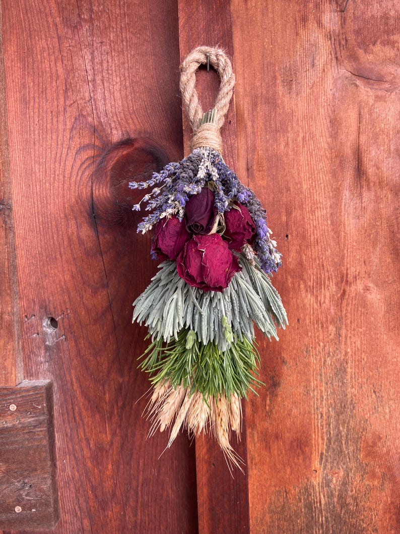 Botanical Herb Swags With Lavender, Rosemary & Roses Grown on Our Lodi ...