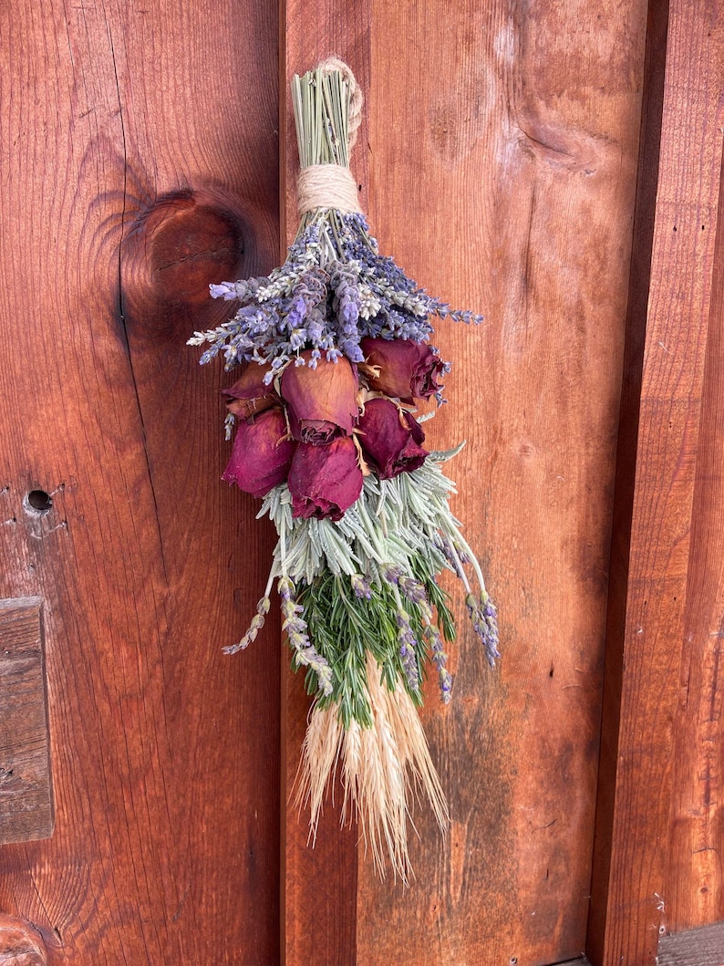 Botanical Herb Swags With Lavender, Rosemary & Roses Grown on Our Lodi ...