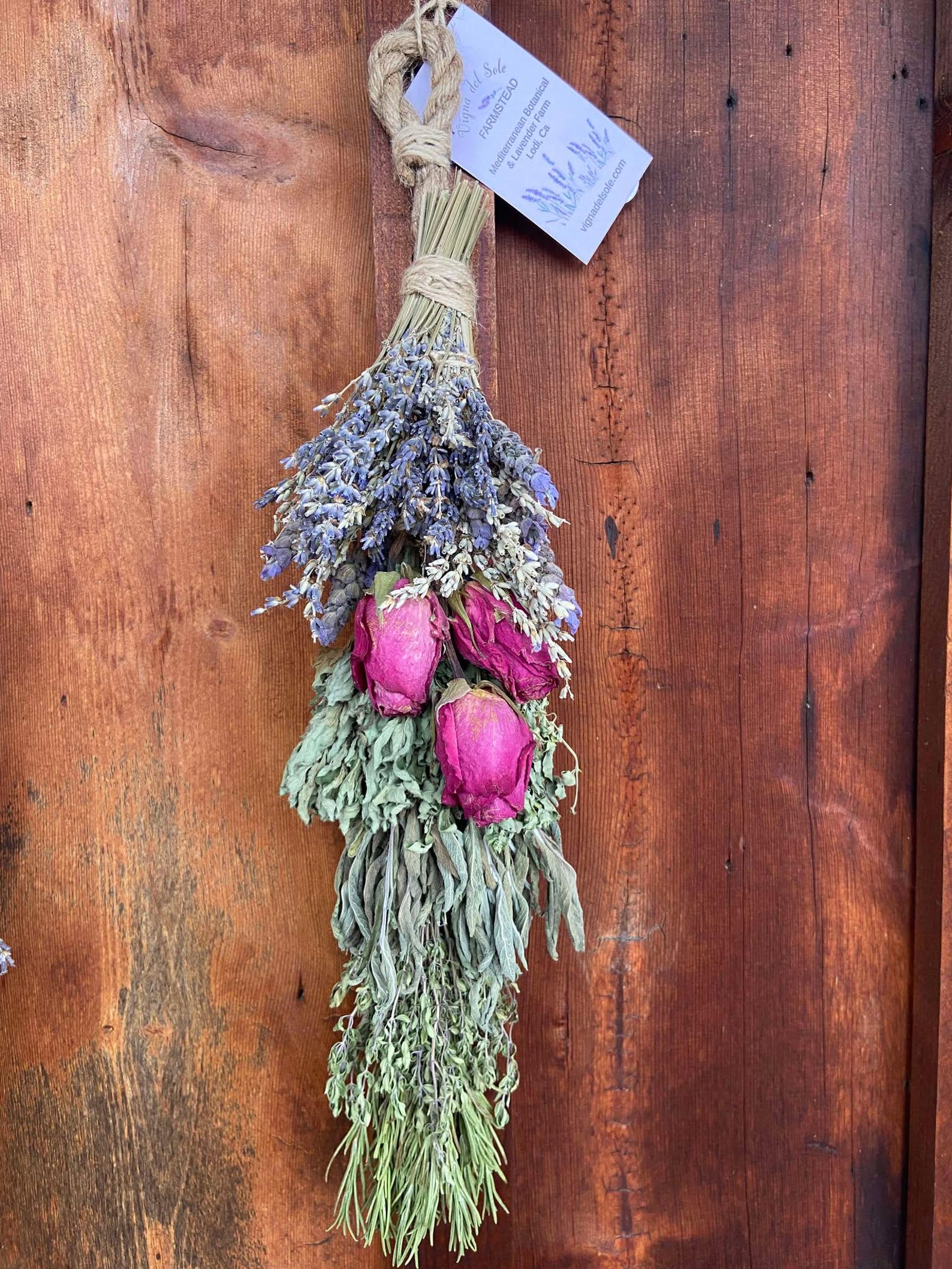 Botanical Herb Swags With Lavender, Rosemary & Roses Grown on Our Lodi ...