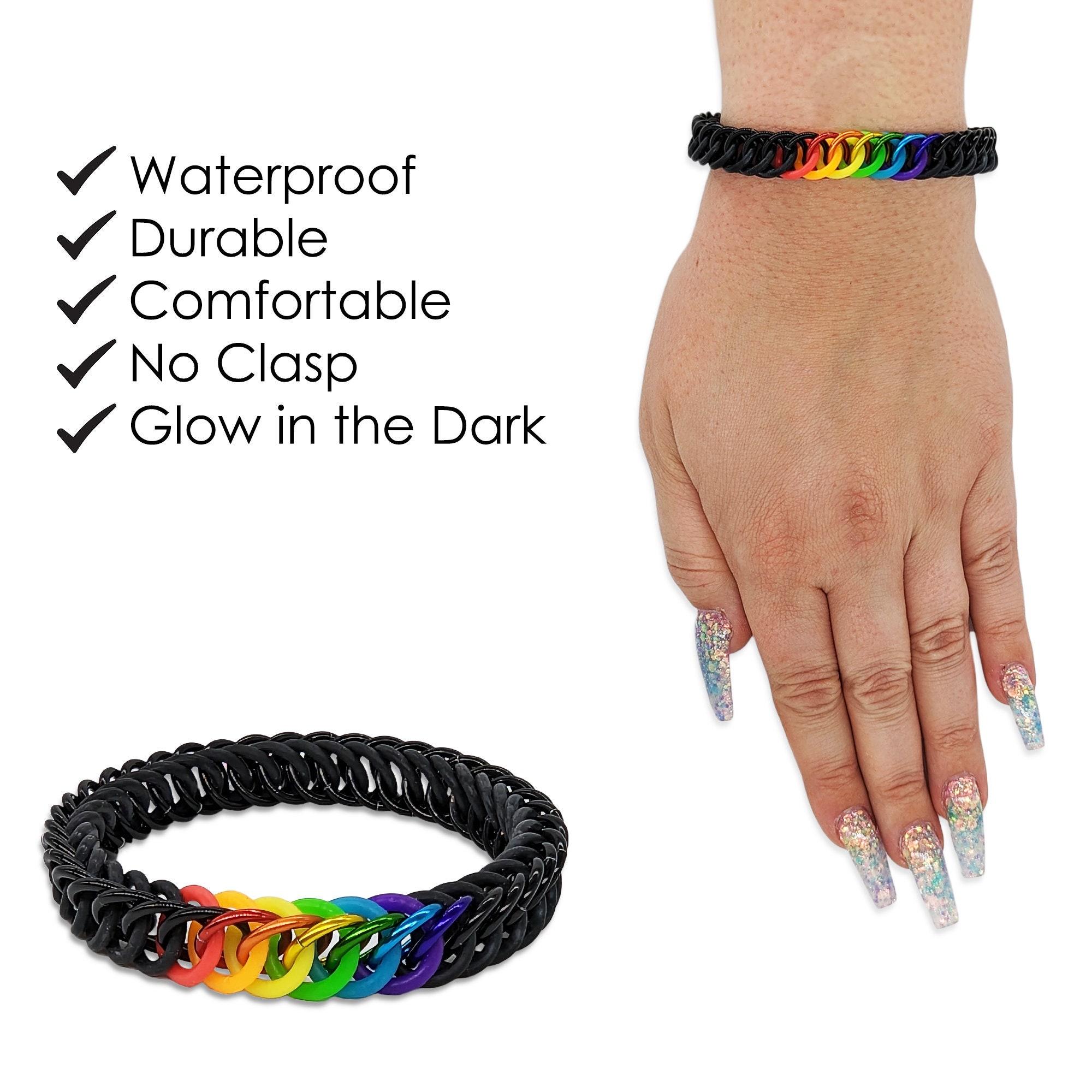 Pansexual Pride Bracelet Subtle Pansexual Bracelet Anklet Etsy