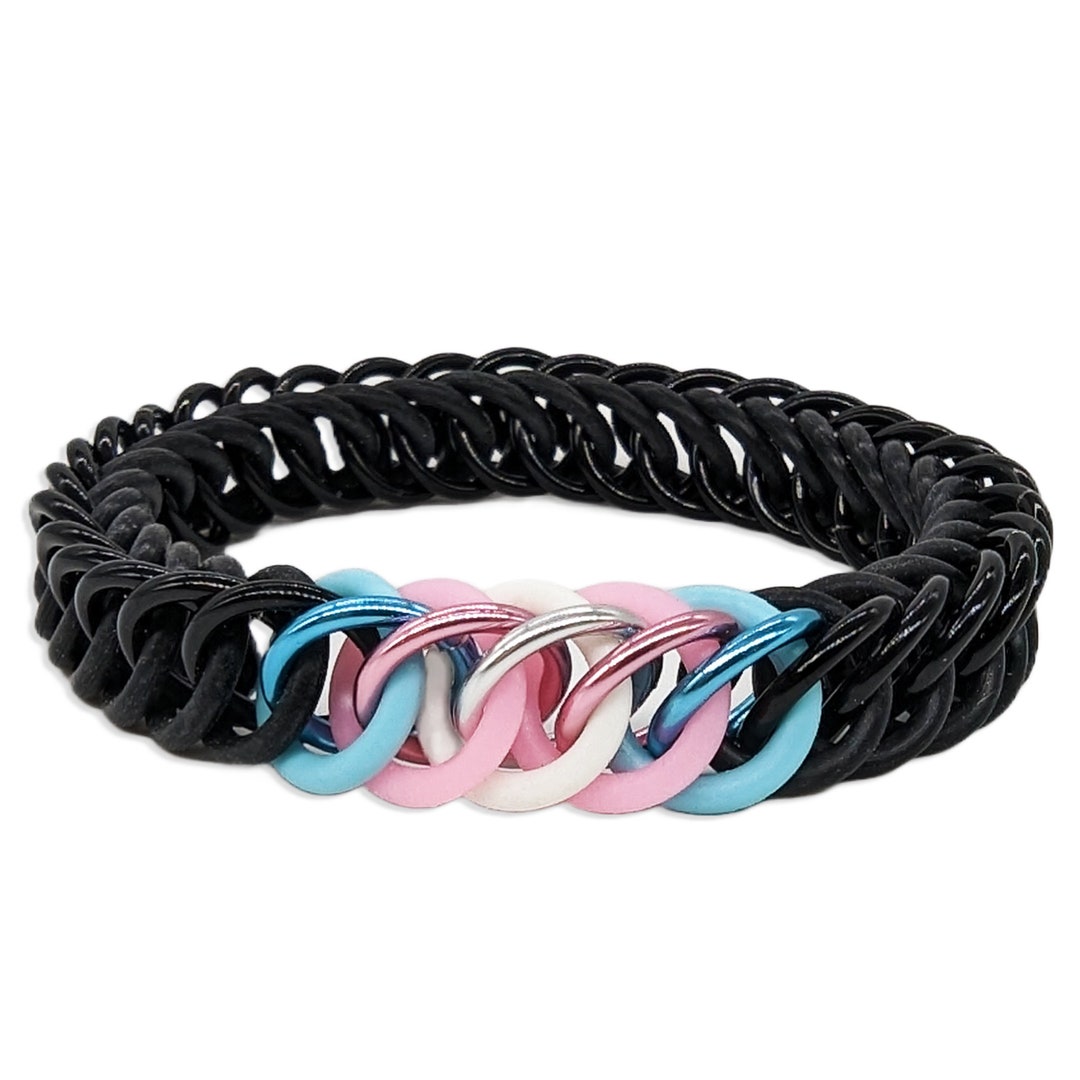 Subtle Trans Pride Bracelet, Trans Pride Flag Jewelry, Trans Everyday ...