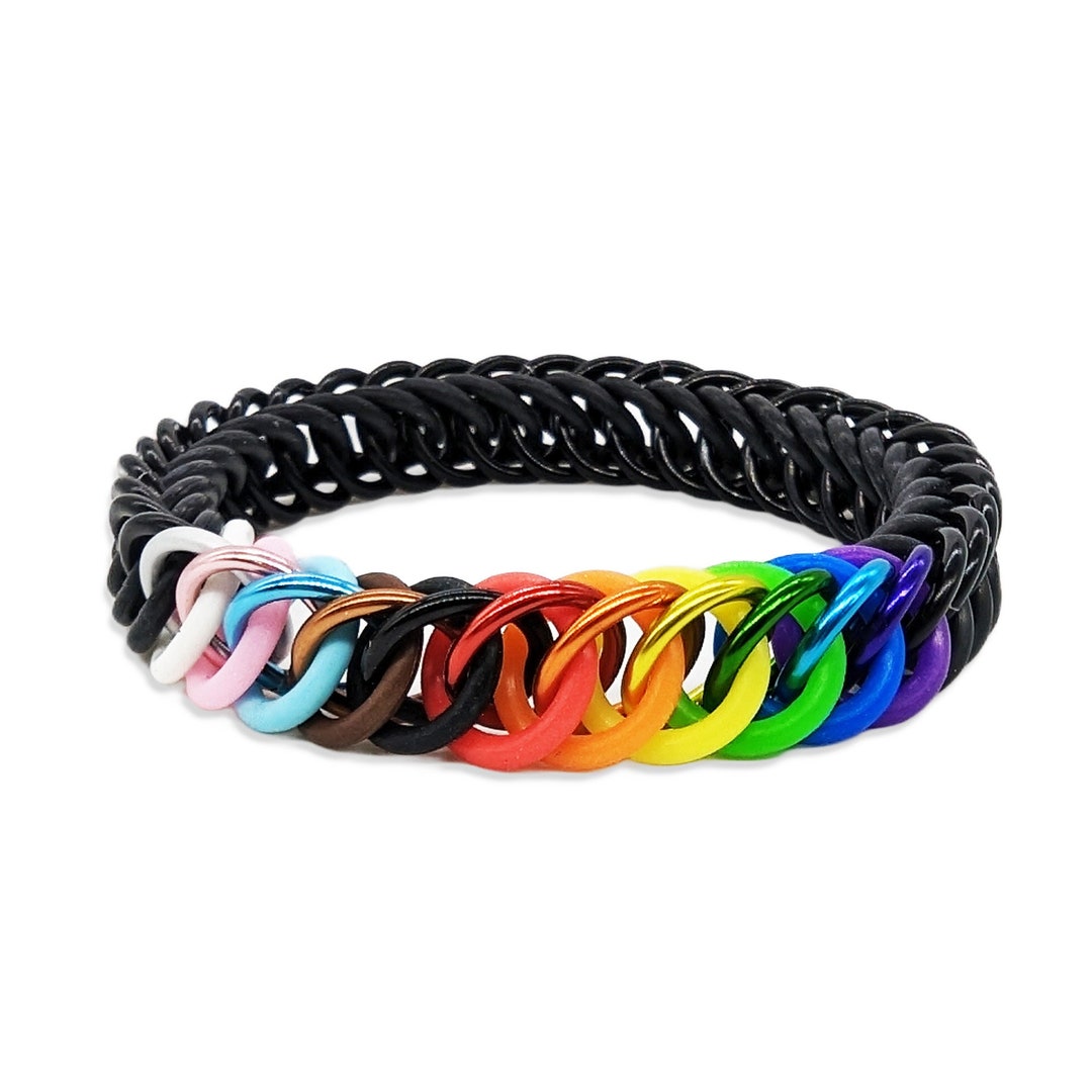 Subtle Progressive Pride Bracelet, Progressive Pride Anklet Waterproof ...