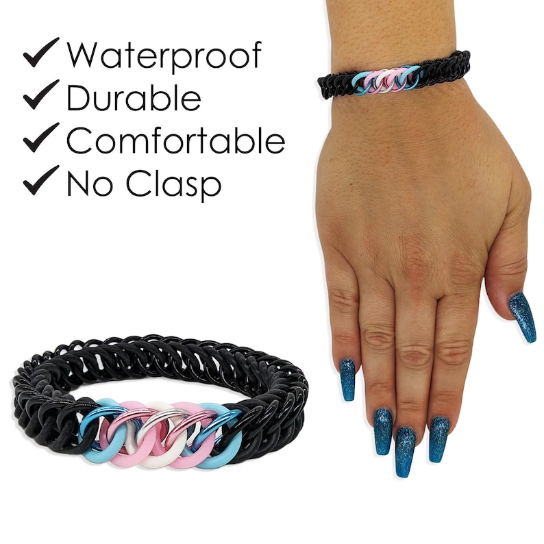 Trans Pride Bracelet Trans Pride Flag Jewelry Trans Everyday - Etsy