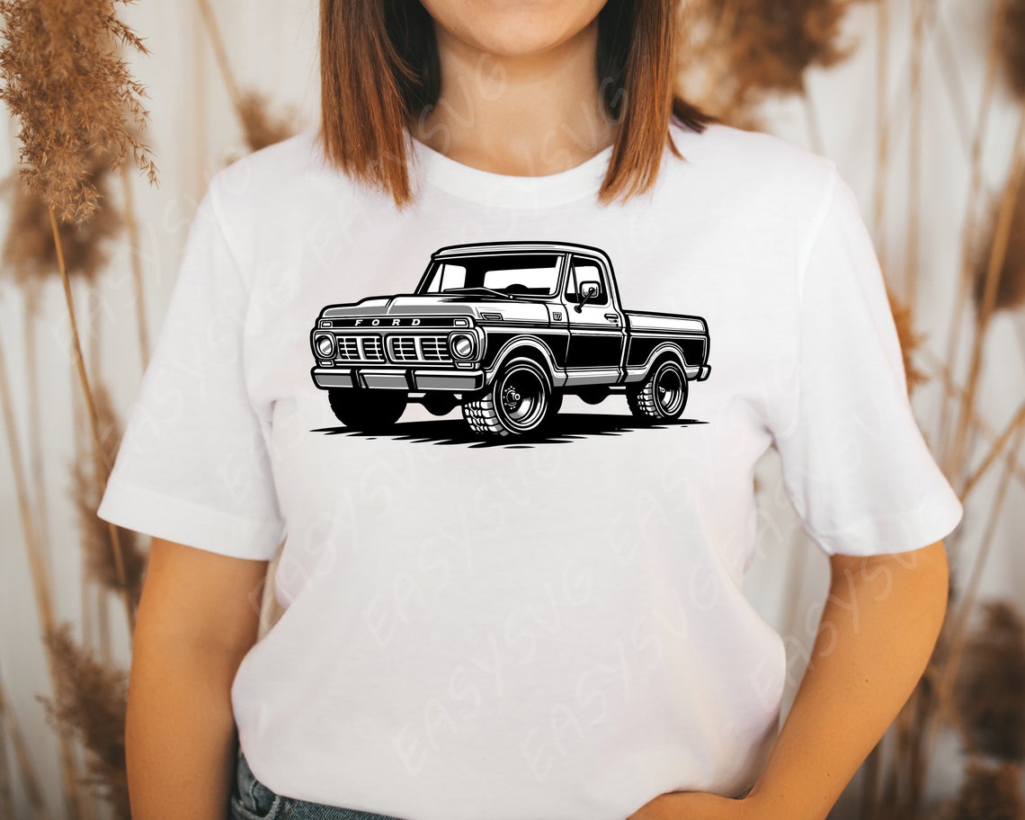 Ford F100 1972 SVG, Cartoon Vector, Art, Silhouette - Etsy
