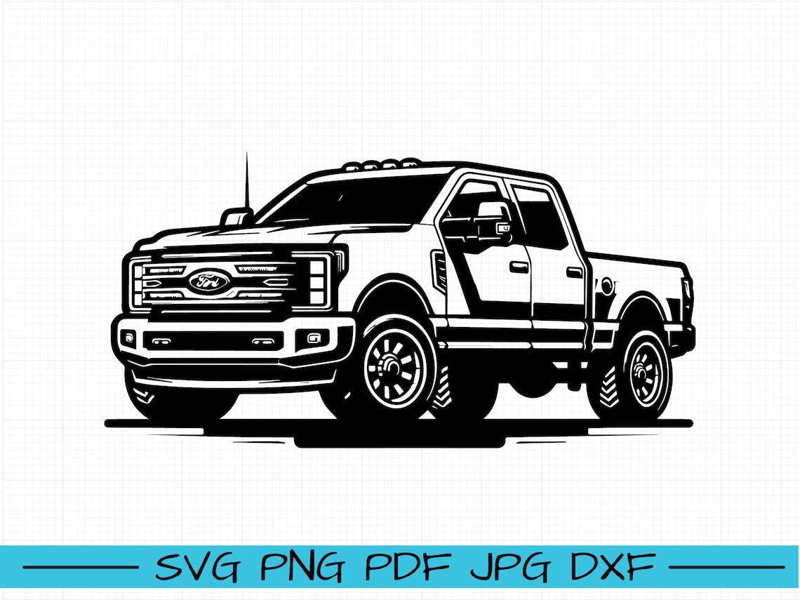 F250 Super Duty SVG, Cartoon Vector, Art, Silhouette - Etsy