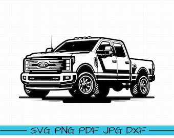 Ford F250 Super Duty Logo: Truck Silhouette for Cricut (SVG, EPS, PNG ...