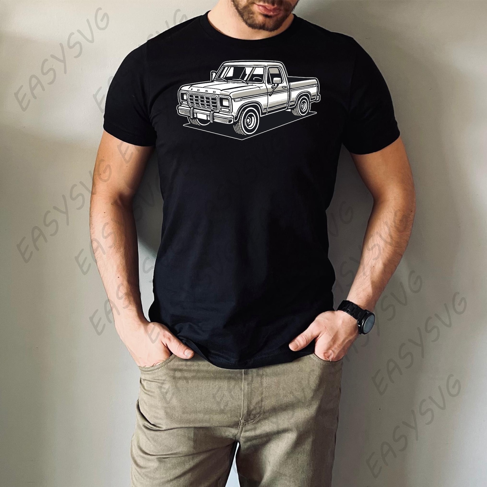 Ford F150 Pickup Truck 1980 SVG, Cartoon Vector, Art, Silhouette - Etsy
