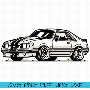 1985 Fox Boy Mustang Gt SVG, Cartoon Vector, Art, Silhouette - Etsy