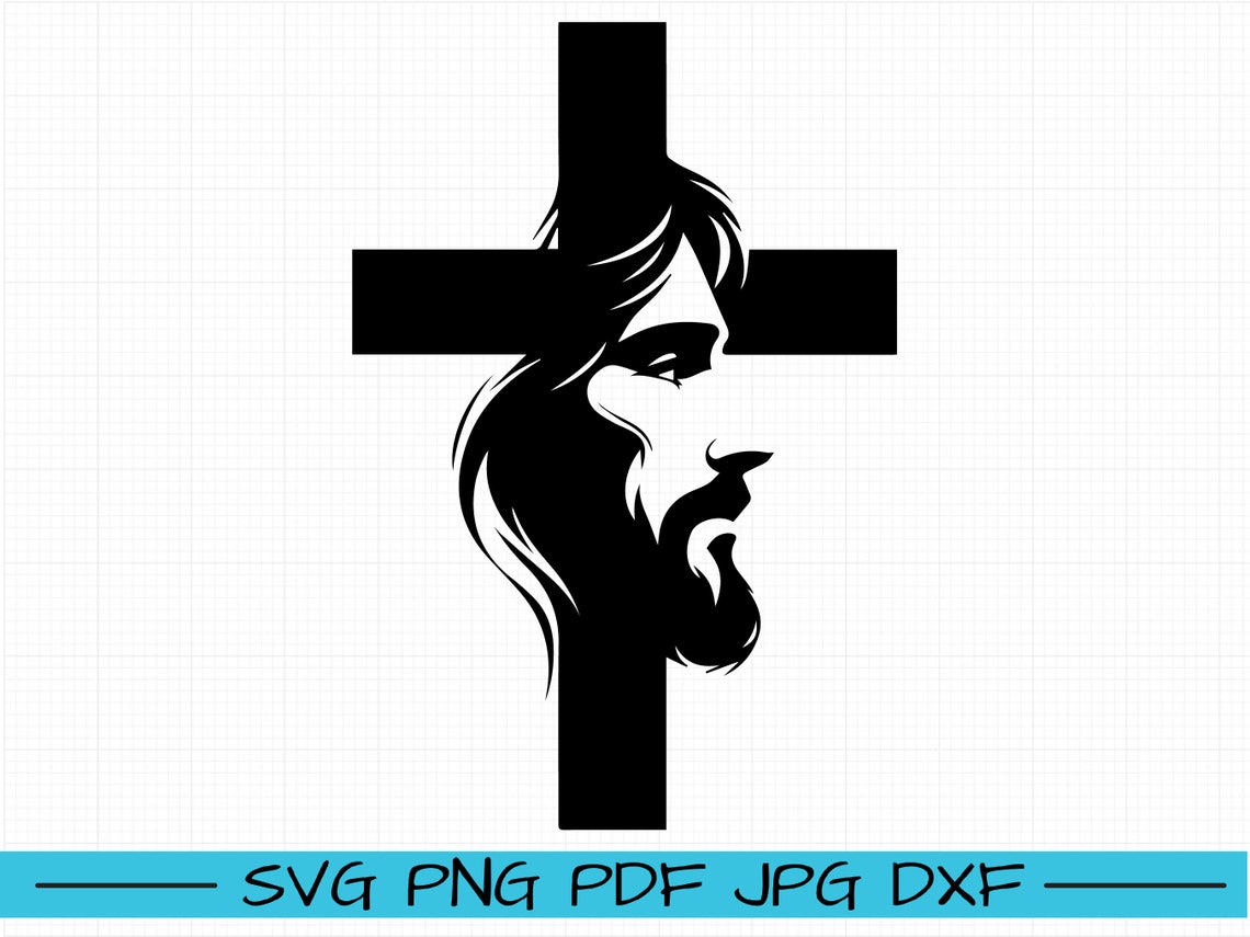Jesus Cross Graph SVG, Cartoon Vector, Art, Silhouette - Etsy