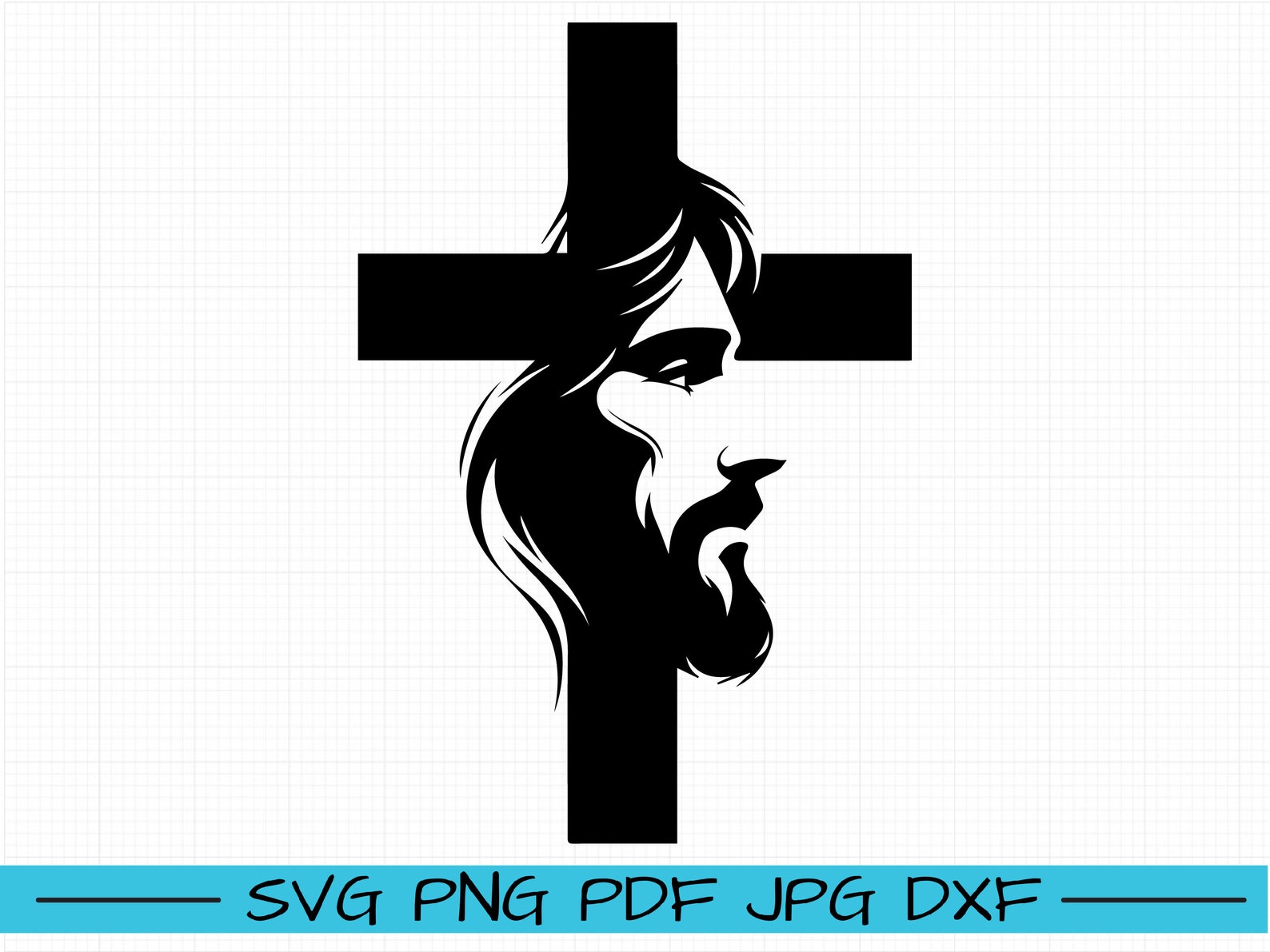 Jesus Cross Graph SVG, Cartoon Vector, Art, Silhouette - Etsy