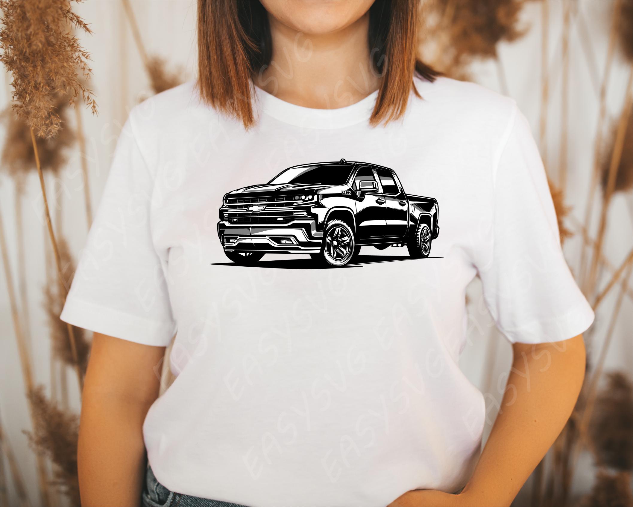 Chevy K-1500 Pickup Truck SVG, Cartoon Vector, Art, Silhouette - Etsy