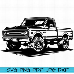 Chevy K10 1970-1974 SVG, Cartoon Vector, Art, Silhouette - Etsy