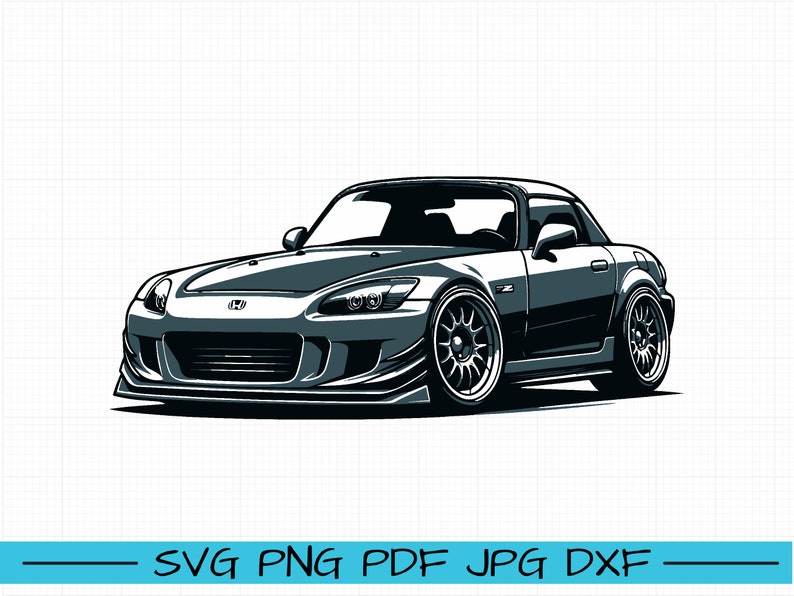 Honda S2000 SVG, Cartoon Vector, Art, Silhouette - Etsy