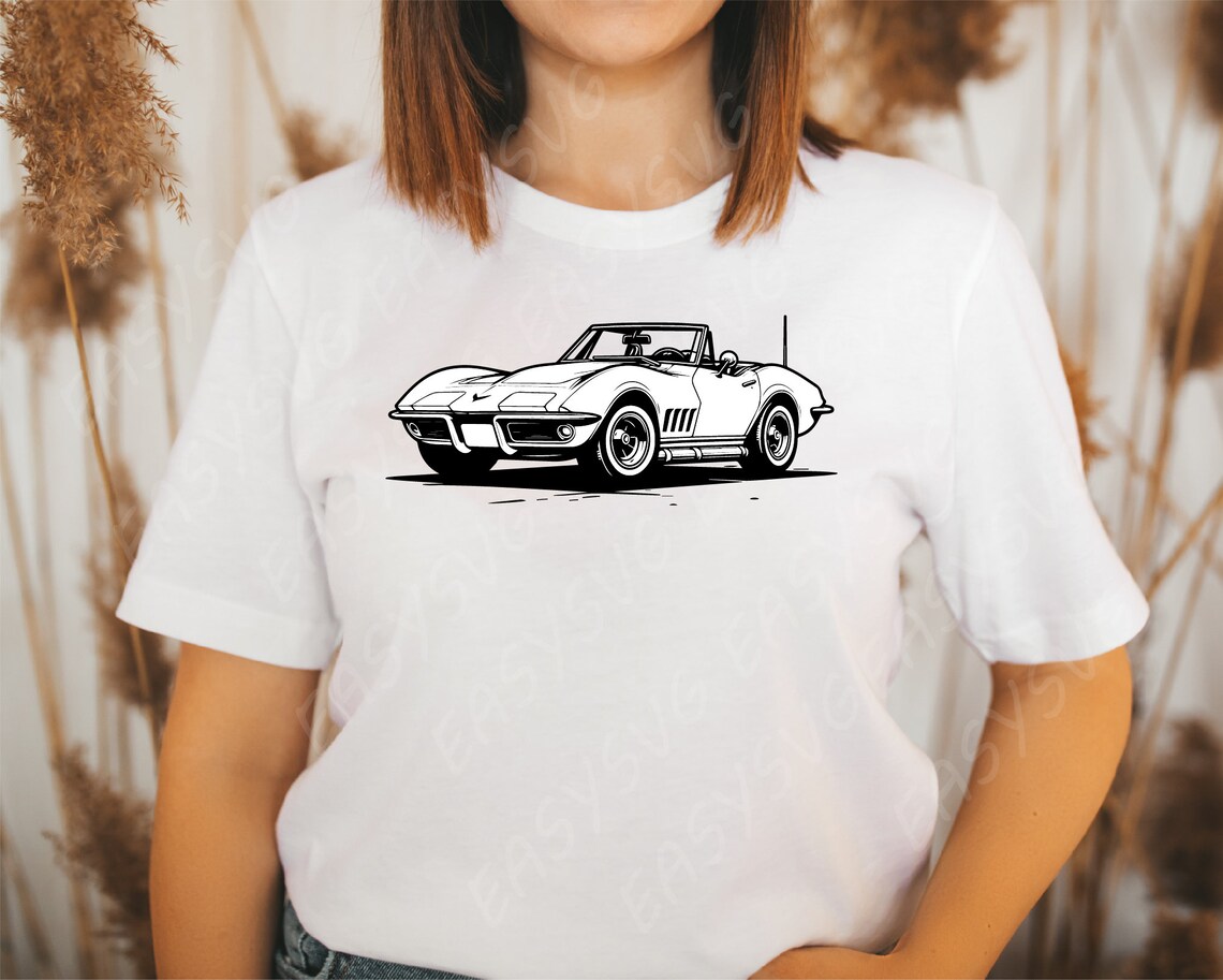 Corvette Convertible C2 SVG, Cartoon Vector, Art, Silhouette - Etsy