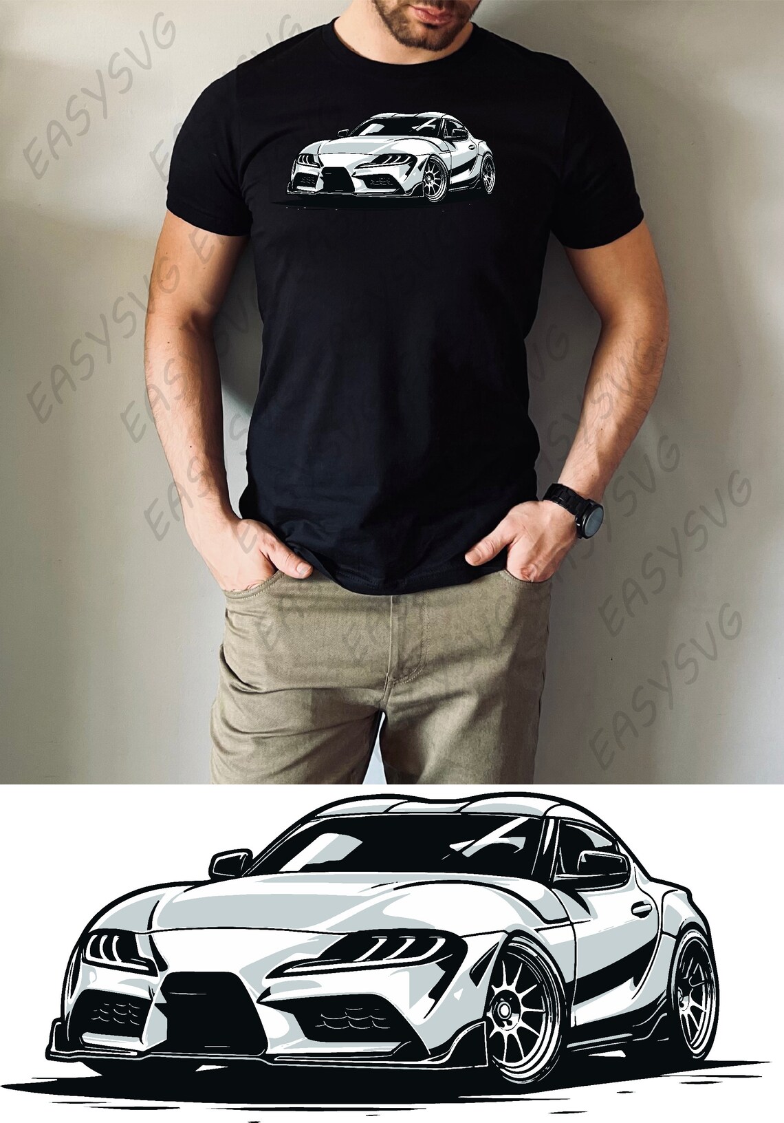 Toyota Supra SVG, Cartoon Vector, Art, Silhouette - Etsy