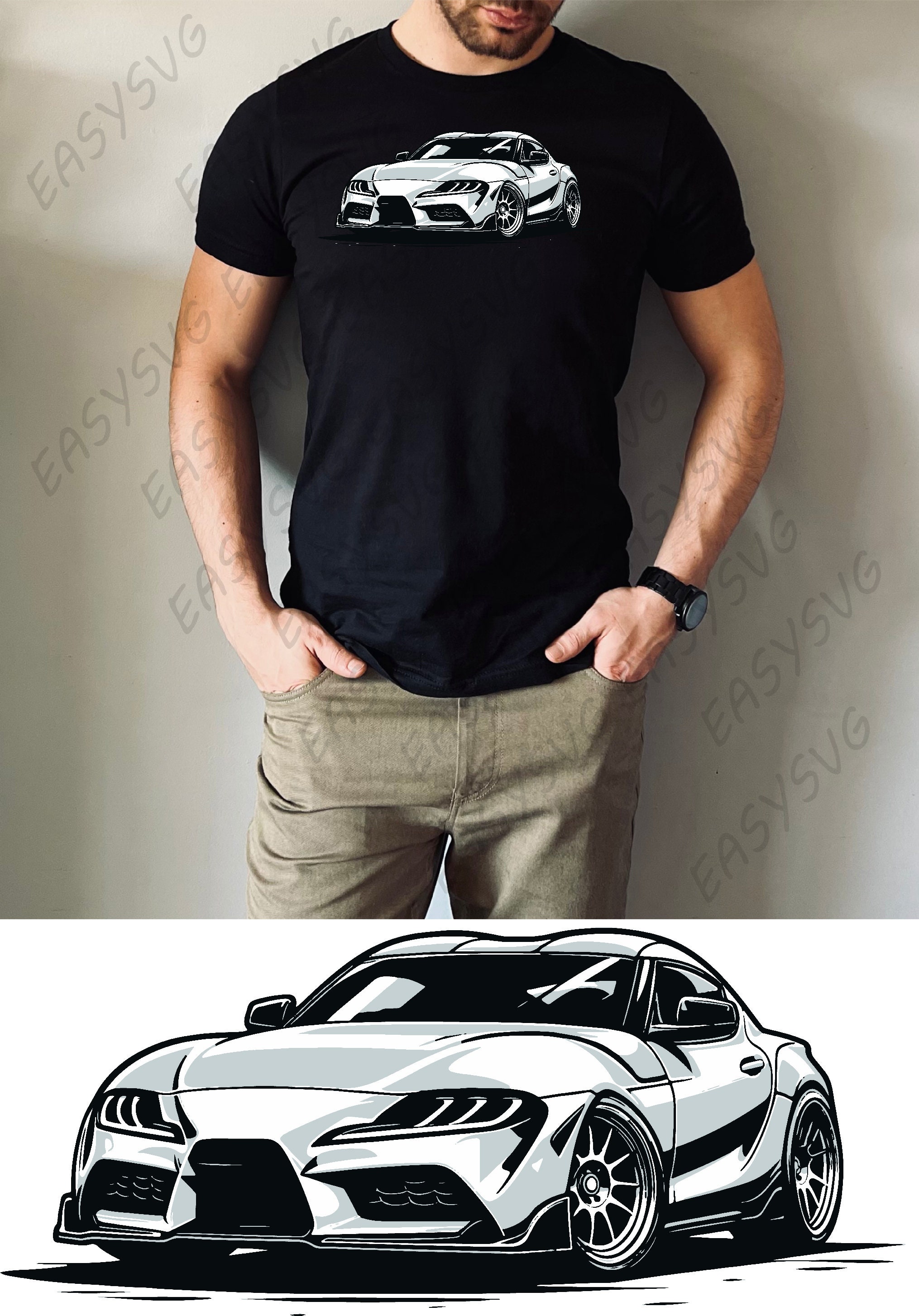 Toyota Supra SVG, Cartoon Vector, Art, Silhouette - Etsy