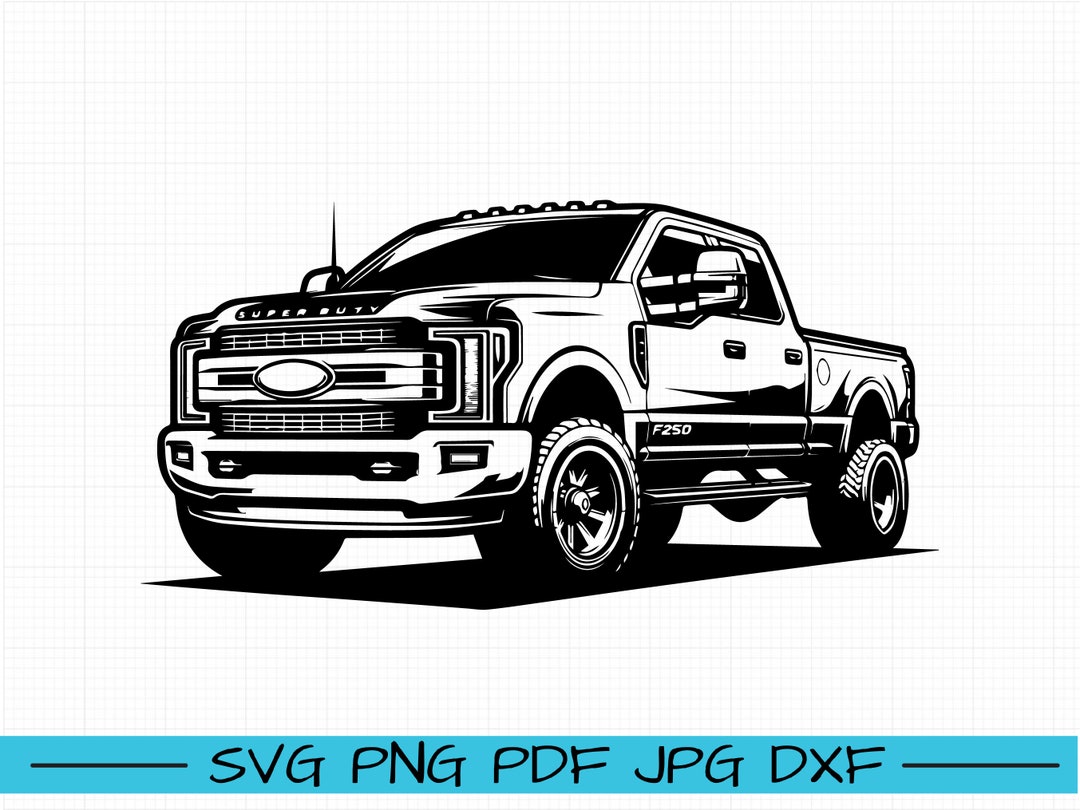 F250 Super Duty SVG, Cartoon Vector, Art, Silhouette - Etsy