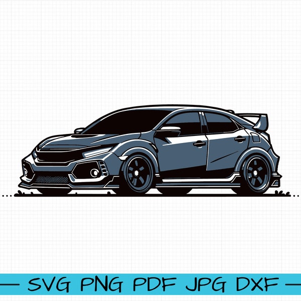 Honda Civic Silhouette - Etsy