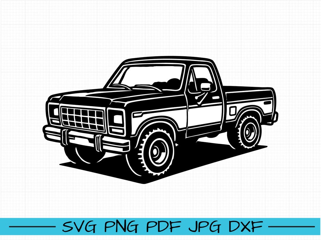 Ford F150 Pickup Truck 1980 SVG, Cartoon Vector, Art, Silhouette - Etsy