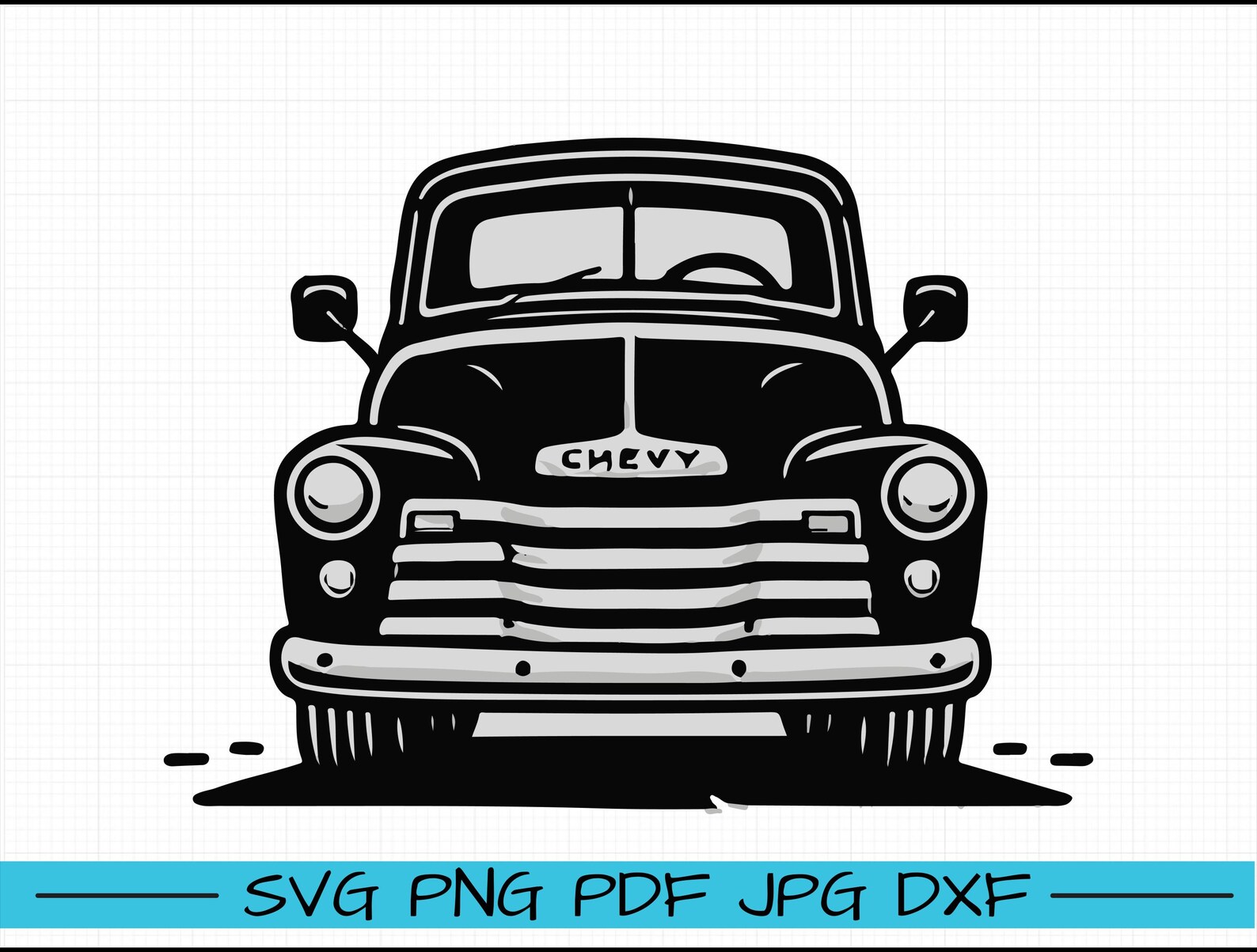 Chevy 3100 1954 SVG, Cartoon Vector, Art, Silhouette - Etsy
