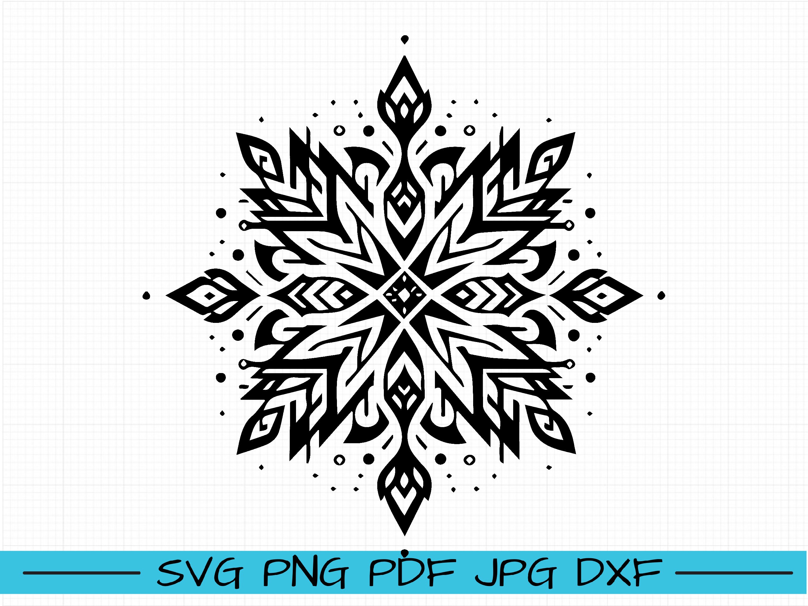 Snowflake SVG, Cartoon Vector, Art, Silhouette - Etsy